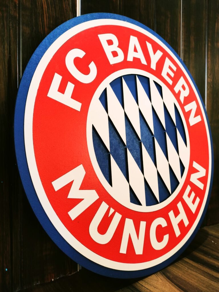 FC Bayern Munich – Handmade Wooden Color Crest – Pop Art India
